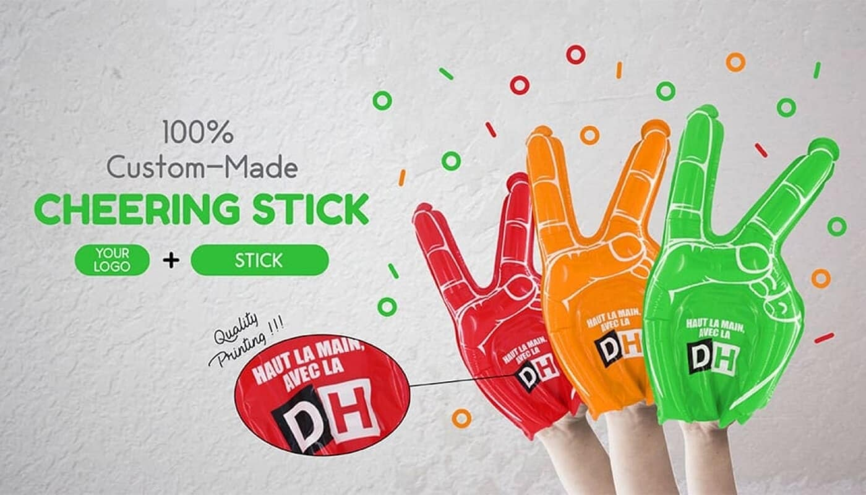 Custom Printing Cheering Sticks Supplier and Wholesaler